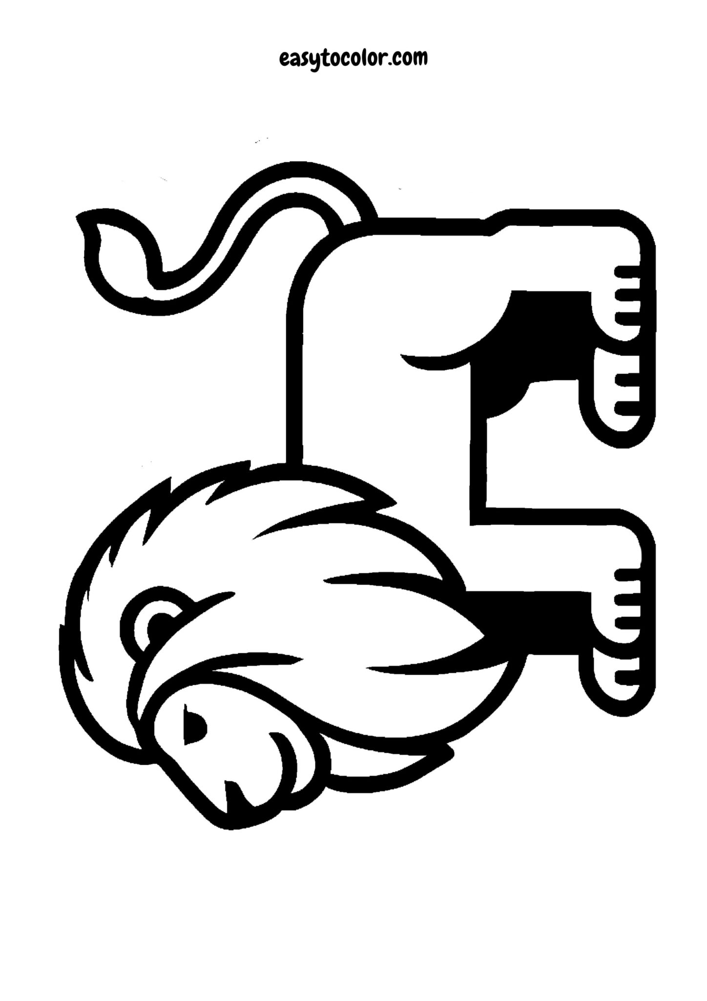 Godfrey Lion | Easy to Color